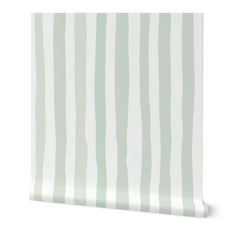 Green Striped Wallpaper - Etsy