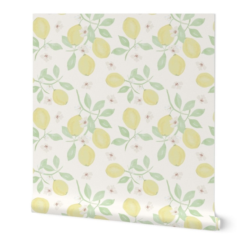 Wallpaper With Lemons - Etsy