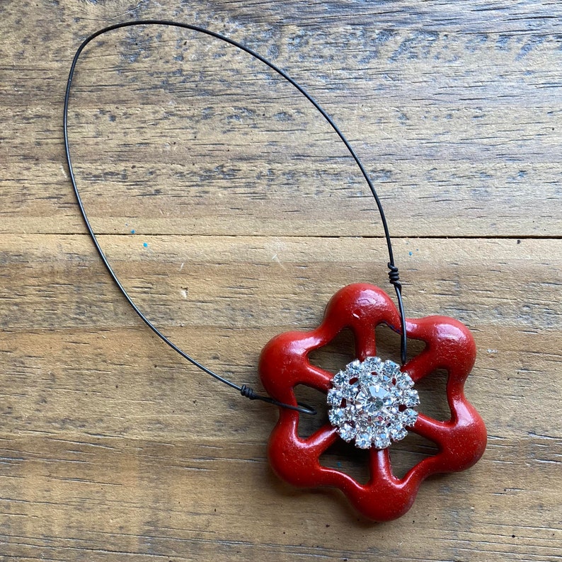 Repurposed Vintage RED Faucet Handle Christmas Ornament, Upcycled ...