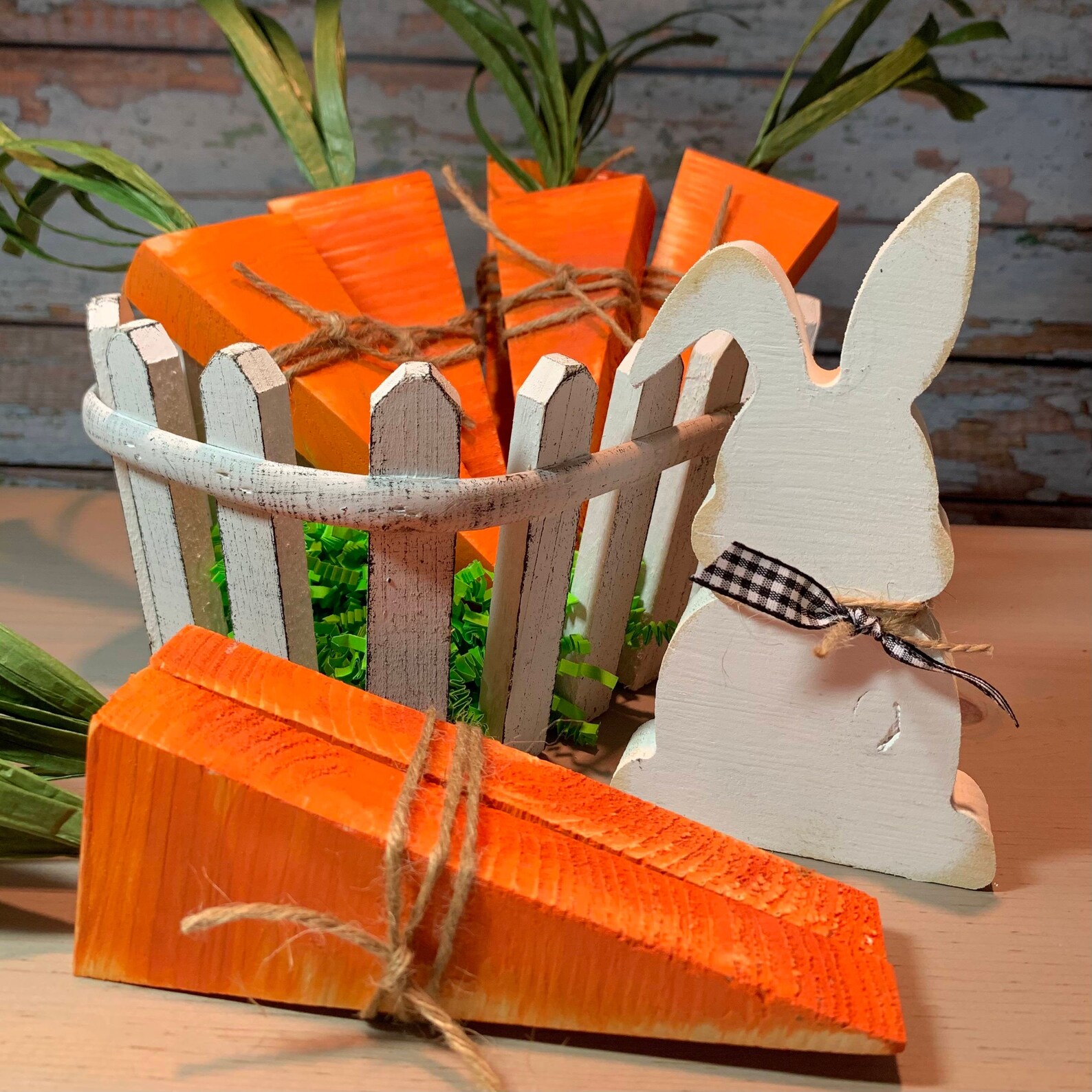 Rustic Wood Carrots Easter Decor Easter Tier Tray Decor | Etsy