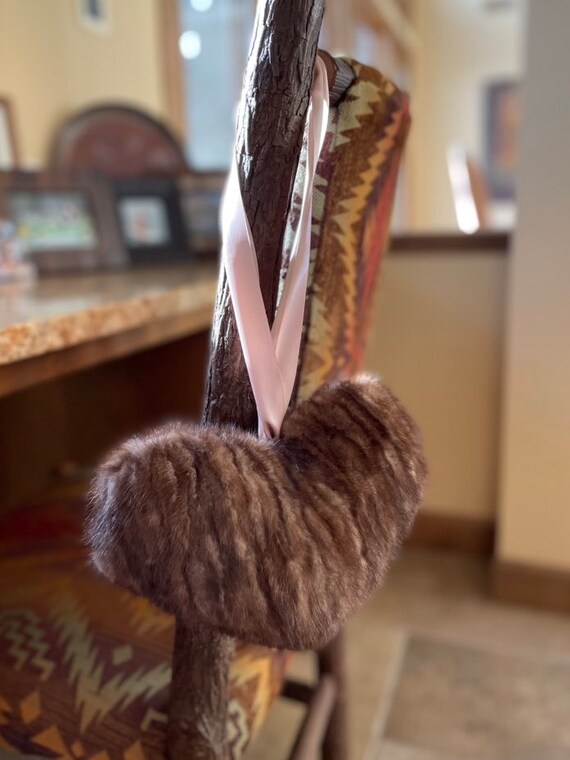 Large Mink Fur Heart with ribbon, Elegant home decor by Whimsy Wendy ...