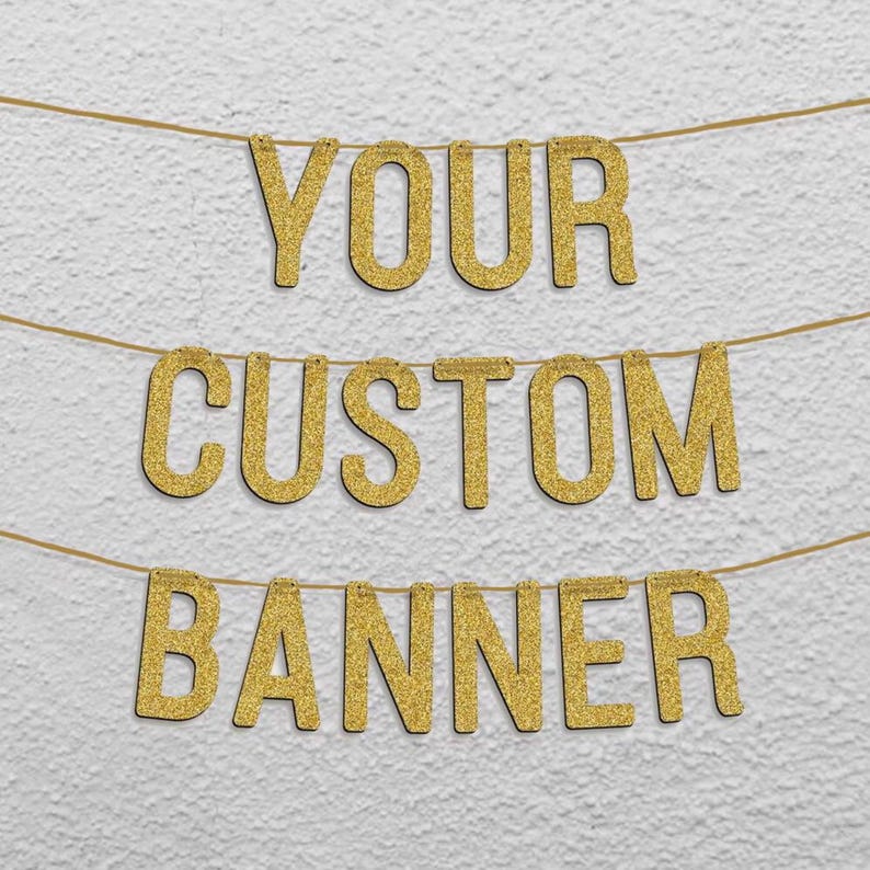 LARGE Personalised Custom Banner Bunting Handmade Party Decorations ...