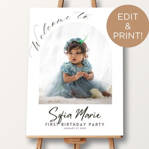 Editable Minimalist Welcome Sign Template, Minimalist Welcome Board ...