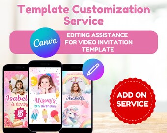 Add-on Template Customization Service for Invitation Template - Etsy