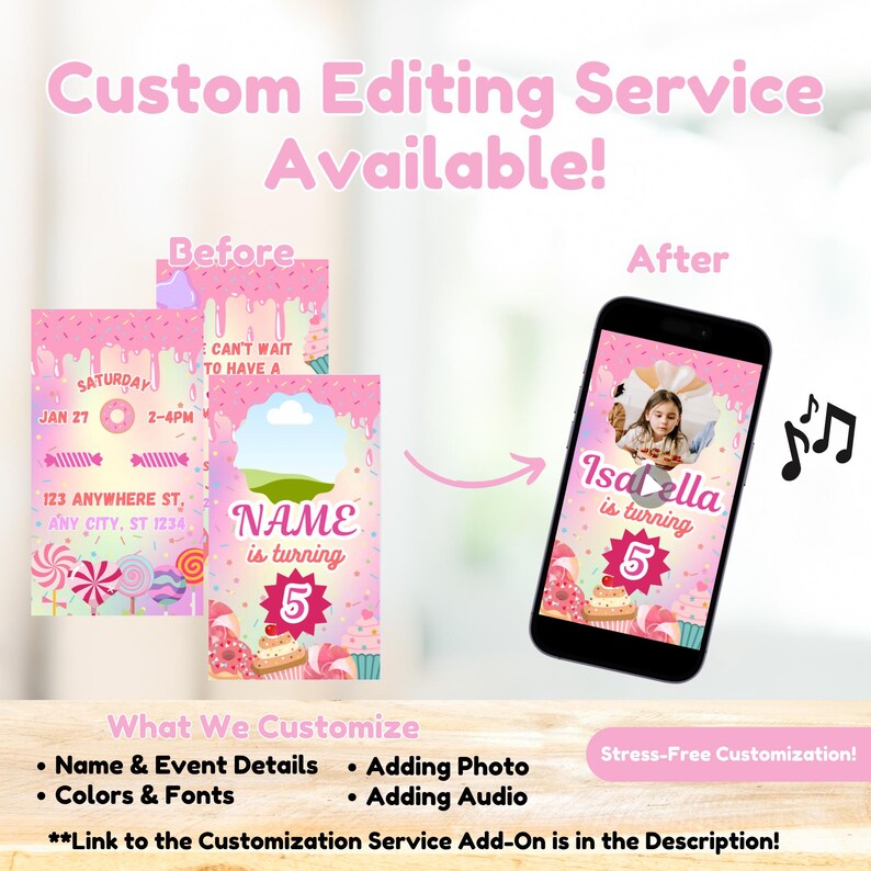 Candyland Invitation, Sweet Birthday Invitation, Candy Themed Birthday ...