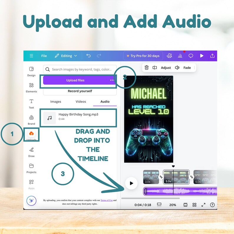 Editable Video Game Birthday Invitation: Animated Gaming Invite (canva ...