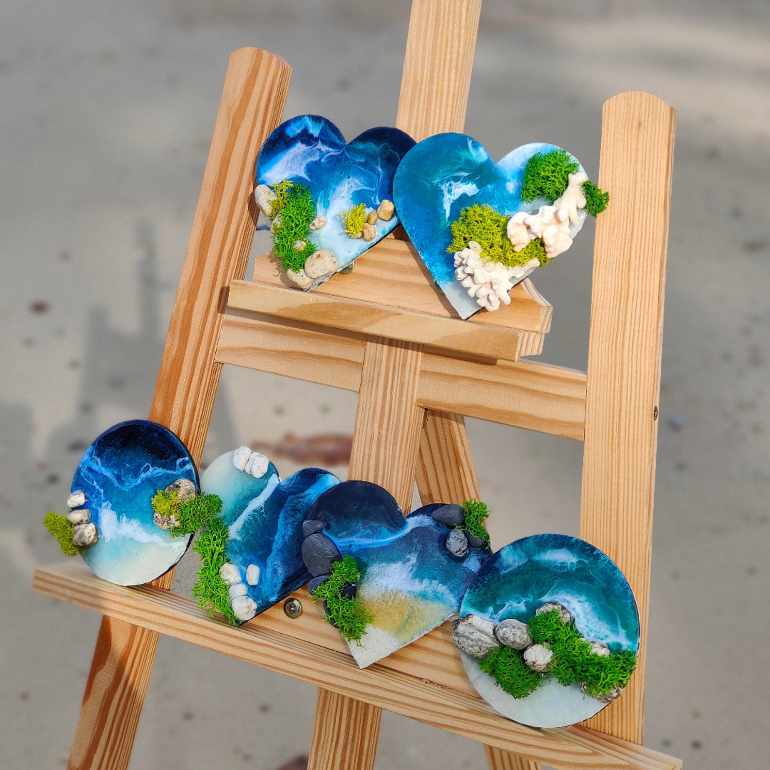 Various Magnet Epoxy Resin Moss. Round Magnet, Heart-shaped Magnet ...