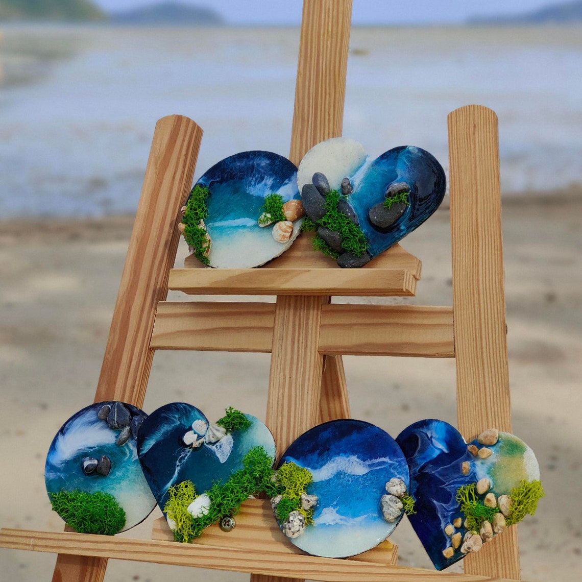 Various Magnet Epoxy Resin Moss. Round Magnet, Heart-shaped Magnet ...