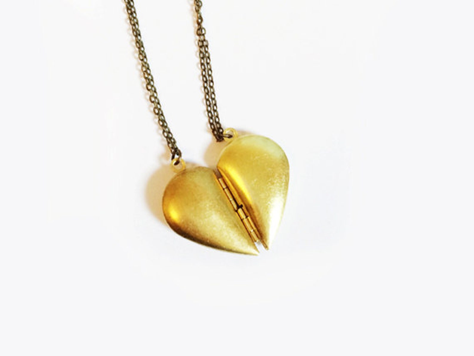 Best Friends Necklace My Other Half Heart Locket Necklace Set - Etsy