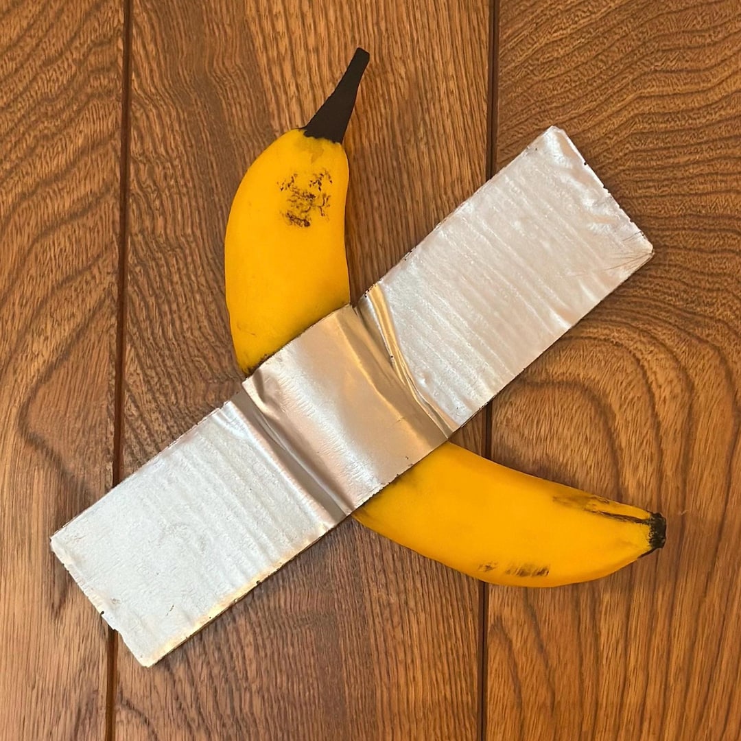 Duct Tape Banana - Hand Painted - Fine Art Sculpture - Etsy
