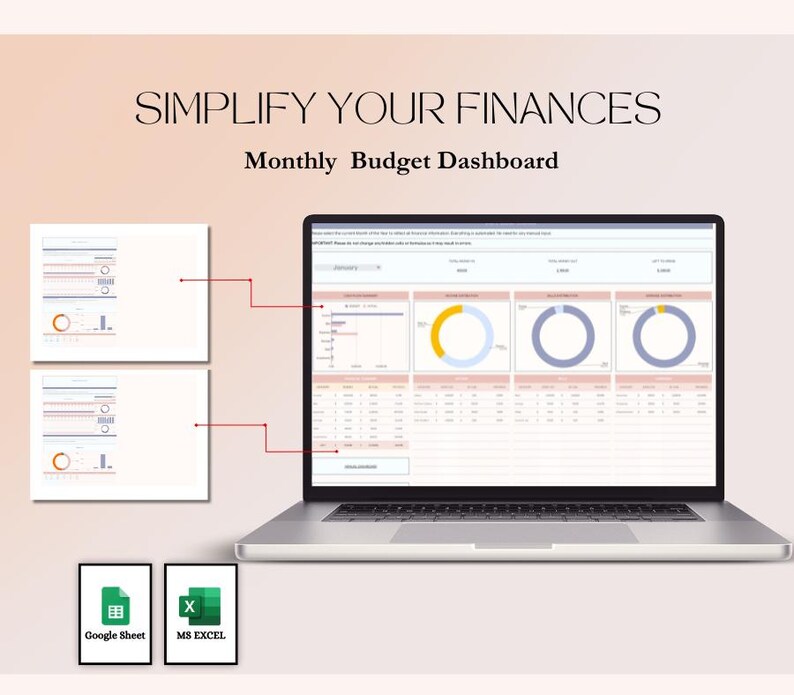 Ultimate Monthly Budget Spreadsheet for Google Sheets, Budget Template ...