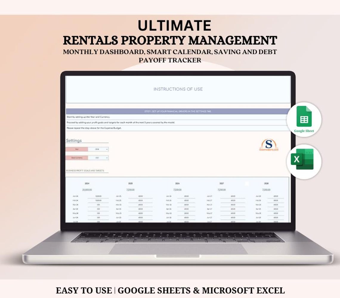 Rental Property Spreadsheet | Rental Property Bookkeeping, Landlord ...