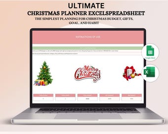 Christmas Gift Tracker for Excel & Google Sheets, Christmas Planner ...