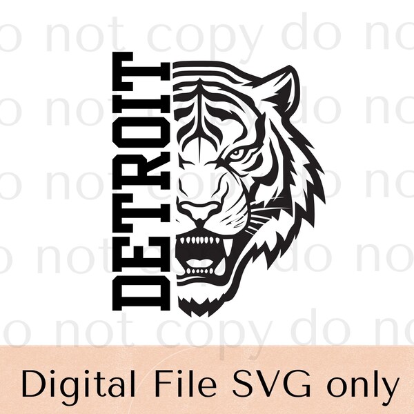 Detroit Tigers Svg - Etsy