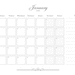 2025 Calendar Elegant Simple Monthly Planner Size A4 Black & White ...