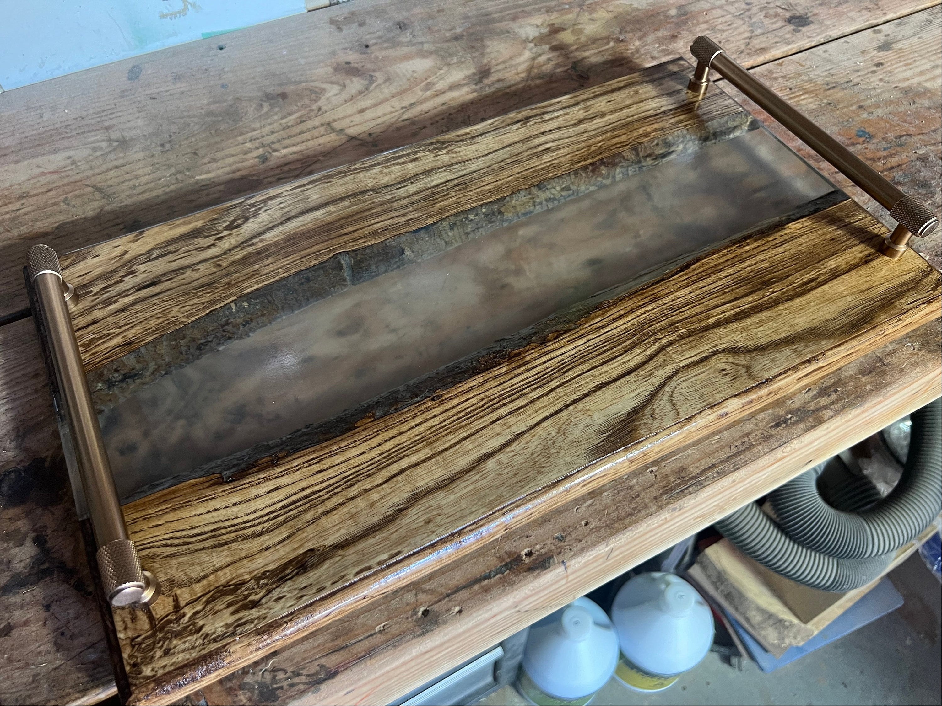 Handmade Wood Tray With Clear Resin Veteran Owned & Made - Etsy