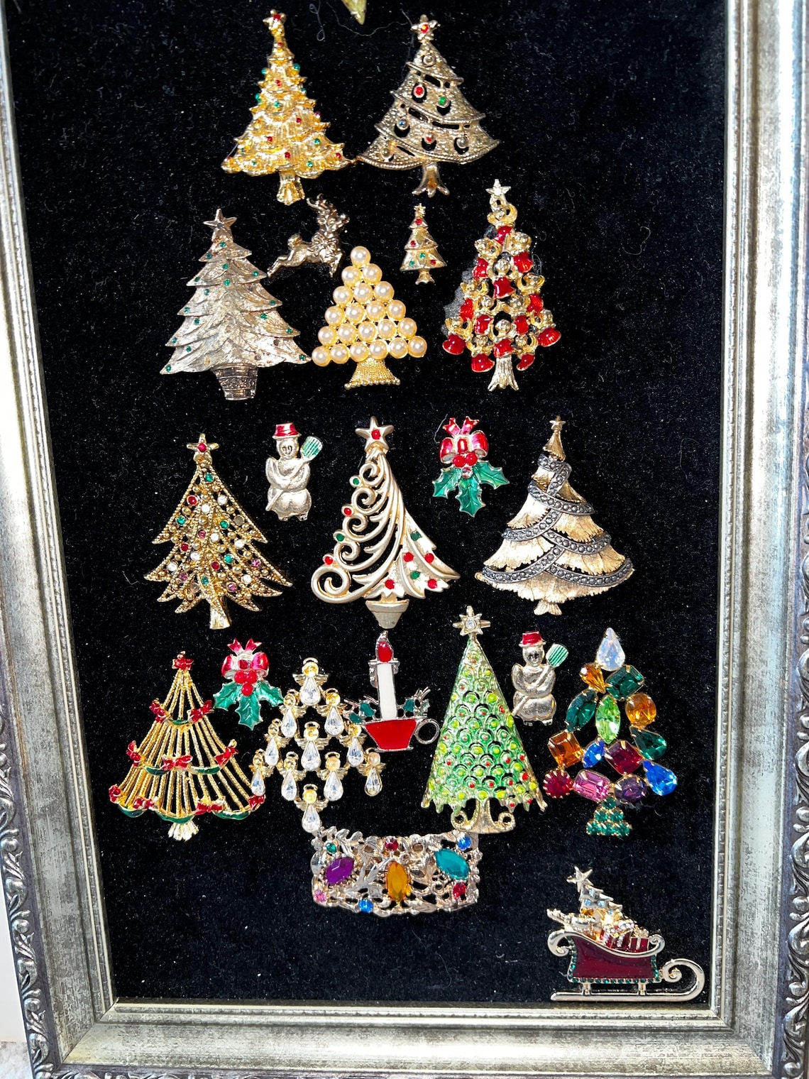 Christmas Tree Framed Jewelry Art - Etsy