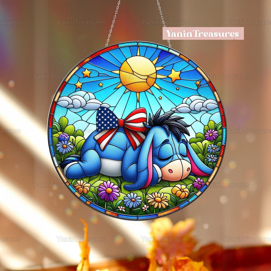 Eeyore Winnie the Pooh Suncatcher, Eeyore Acrylic Window Decor, Eeyore ...