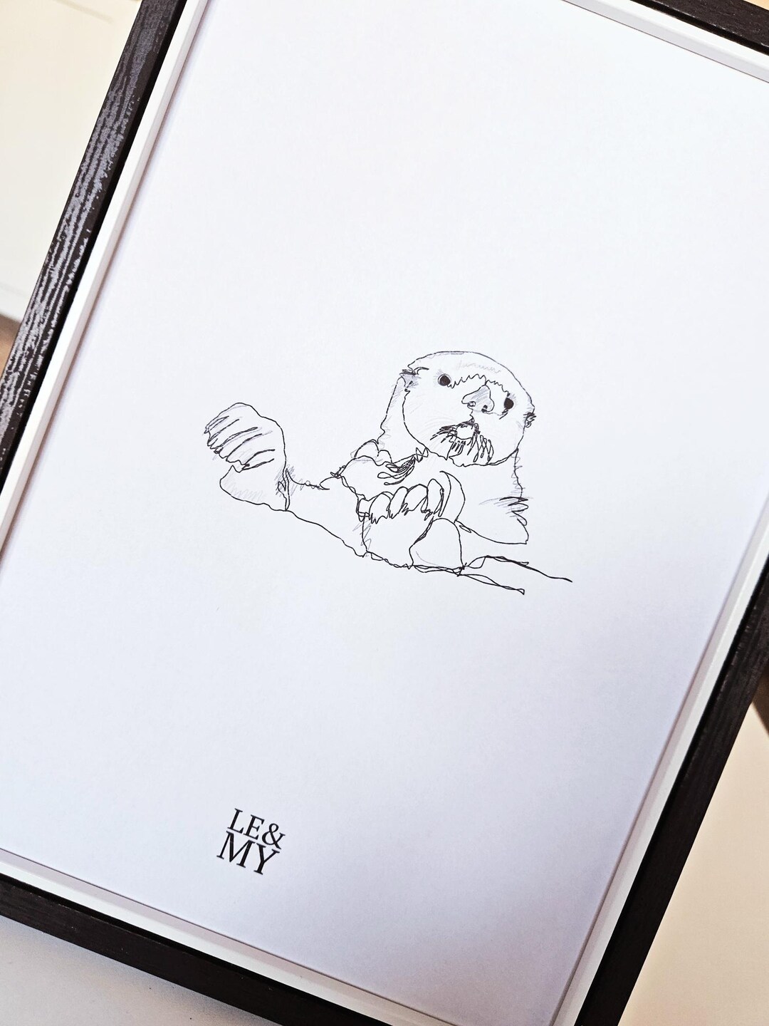 Otter Digital Drawing Download - Etsy