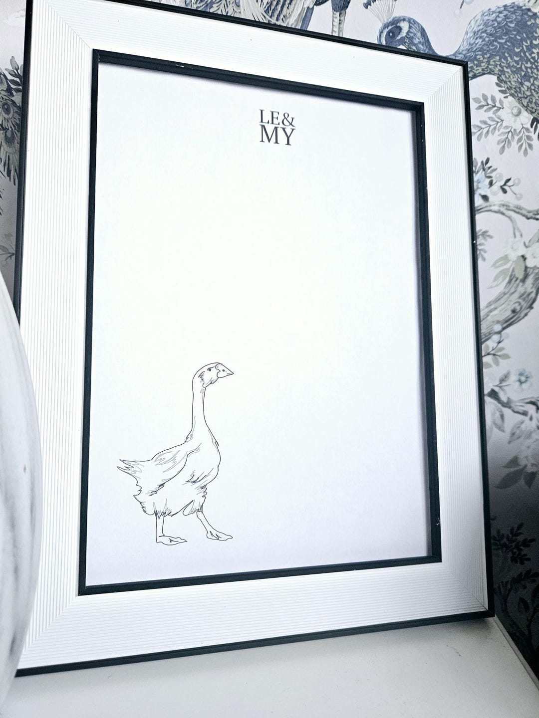 Digital Line Drawing, Goose. Goose Art. Fine Line Art. Farmyard Animals ...