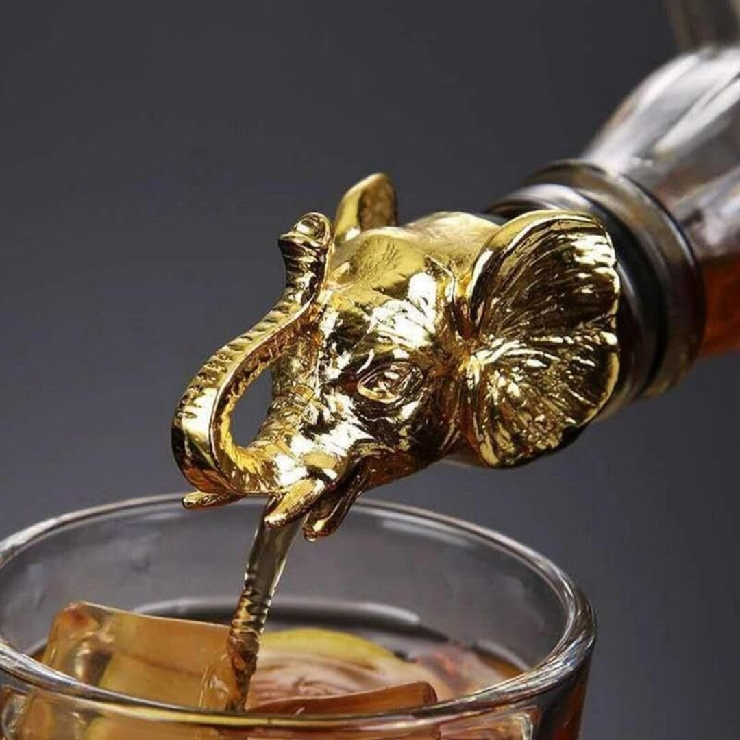 Blessingshub's Bh-elephant Golden Wine Pourer: Stainless Steel Animal ...