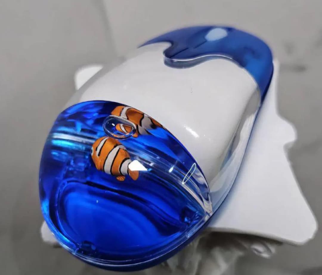 Aqua Mouse Clownfish Dual Mode Wireless Mouse with LED Lights, Retro ...