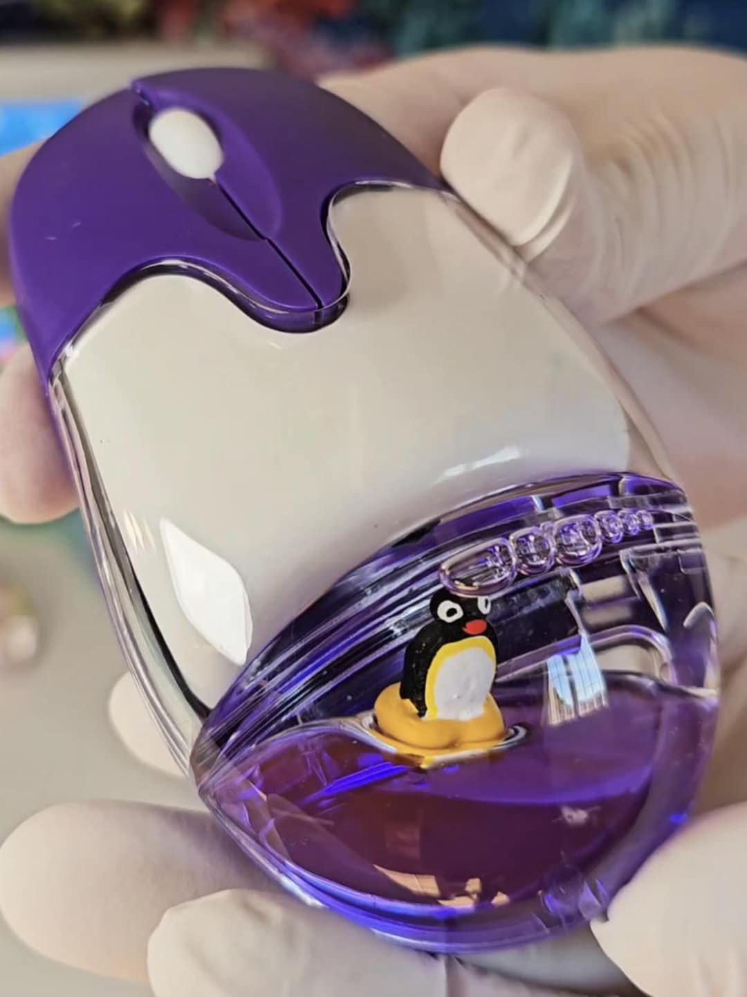 Penguin Aqua Mouse Frutiger Aero Y2K , Ergonomic and USB Compatible ...