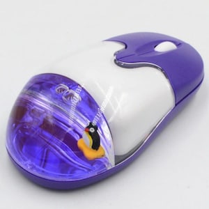 Penguin Aqua Mouse Frutiger Aero Y2K, Ergonomic and USB Compatible, Fun ...