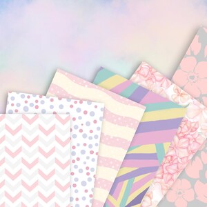 Essential Pastel Digital Paper Pack. 150+ Papers. Spring Background ...