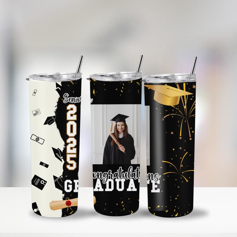 Personalized Graduation Tumbler Template, Photo Tumbler Wrap, 2025 High ...