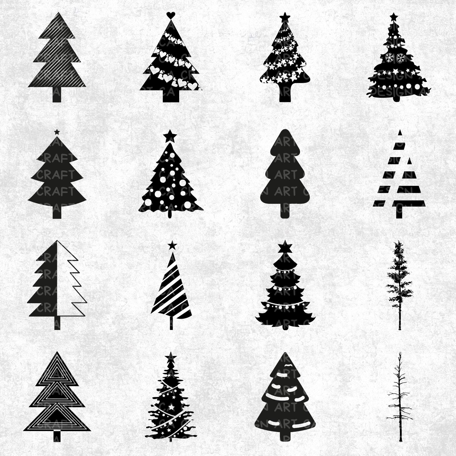 Evergreen Trees Svg, Pine Tree Svg File, Fir Tree Stencil, Mountain Svg ...