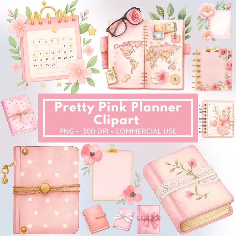 Aesthetic Girly Notebook - Etsy