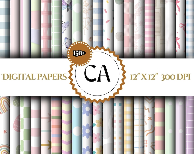 50 Pastel Doodle Digital Paper Pack. Patterns Scrapbooking Pages ...
