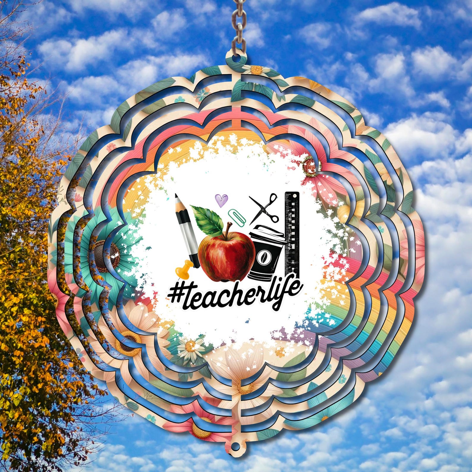 School Teacher Wind Spinner PNG Design Bundle Teacher Appreciation Wind ...