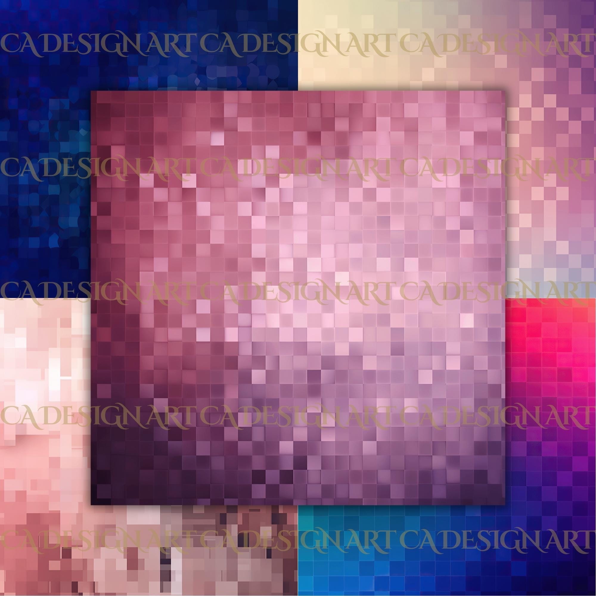 Pixel Digital Paper Bundle, Pixelated Background, Printable Minecraft ...