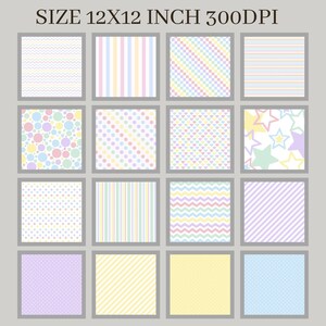 Essential Pastel Digital Paper Pack. 150+ Papers. Spring Background ...