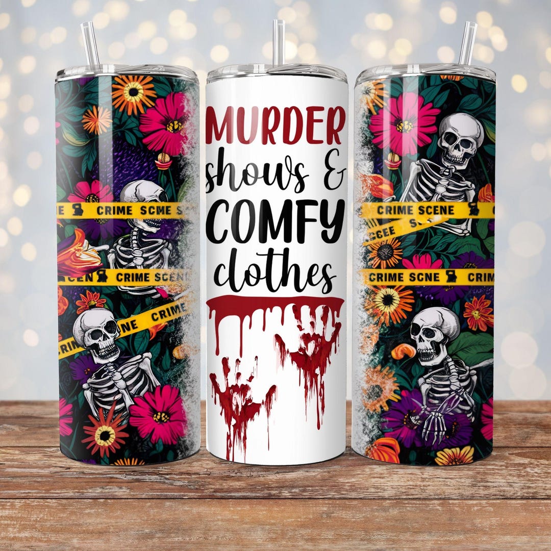 True Crime Murder Mystery Tumbler Wrap, 20 Oz Skinny Tumbler Wrap ...
