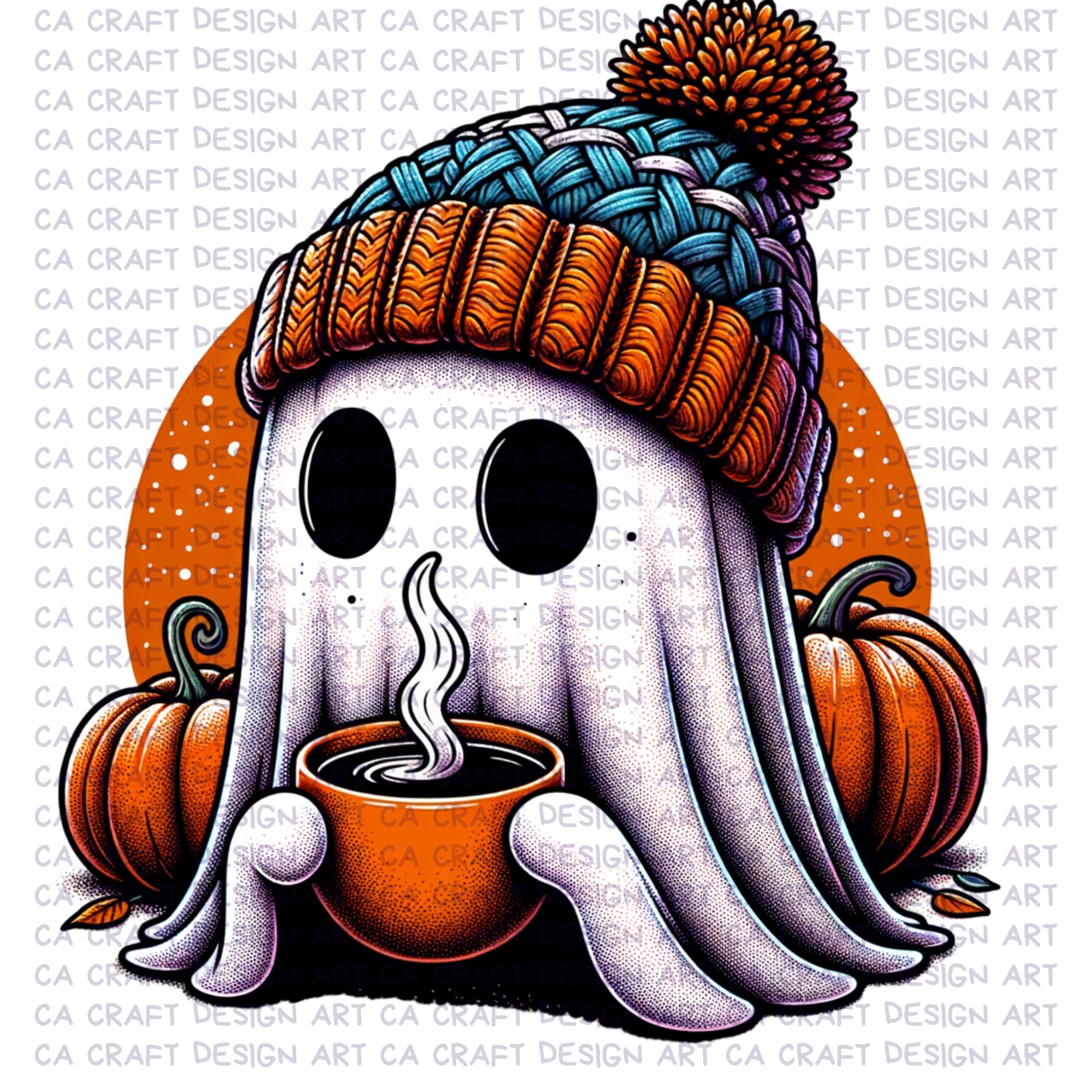 Watercolor Halloween Ghost Clipart Bundle Cute Halloween Clipart ...