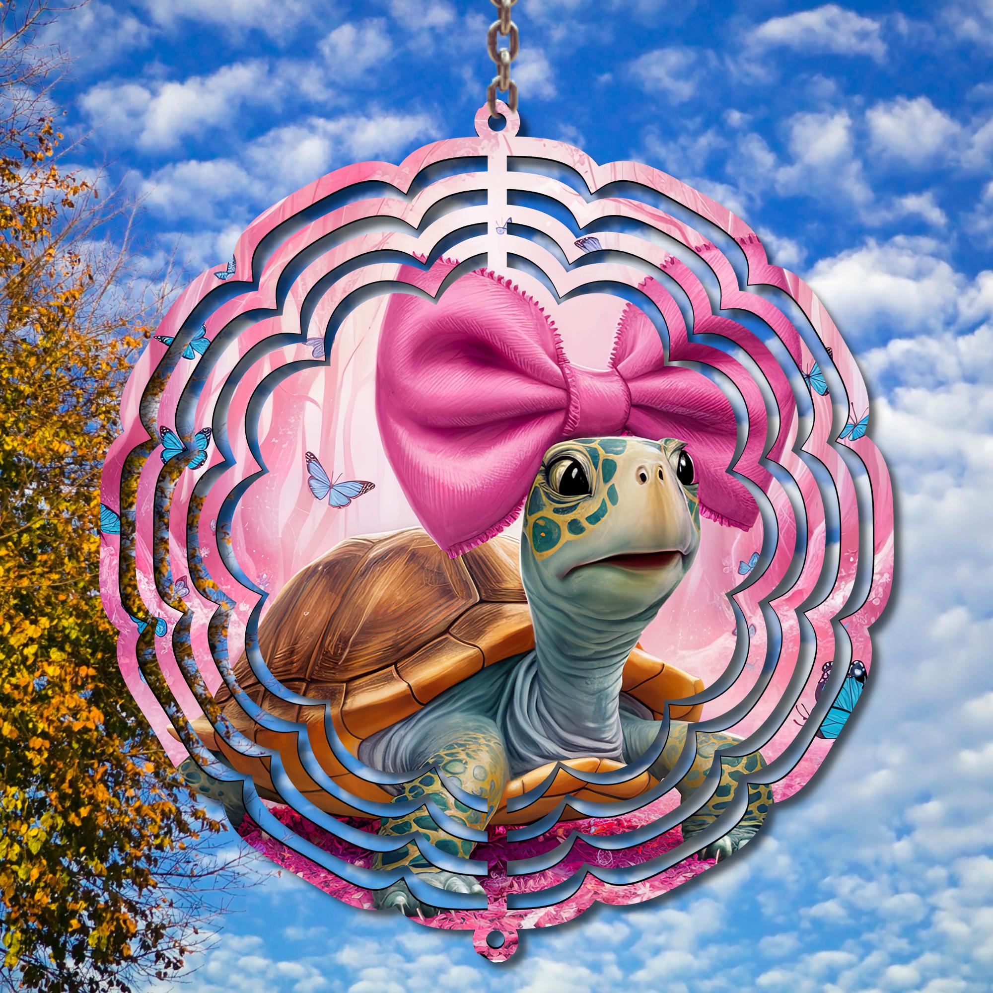 Turtle Wind Spinner Sublimation Design Bundle, Vibrant Ornament Pattern ...