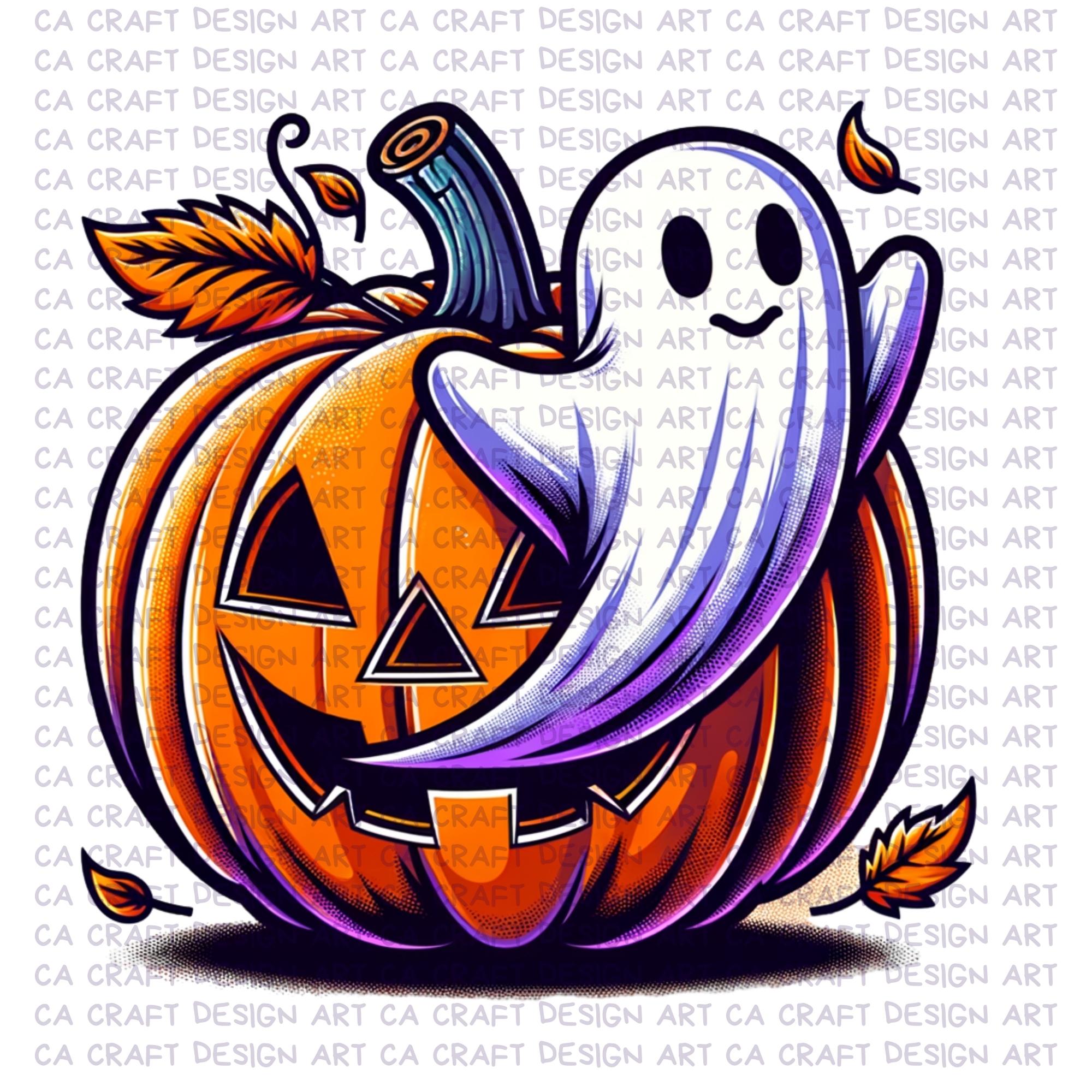 Watercolor Halloween Ghost Clipart Bundle Cute Halloween Clipart ...