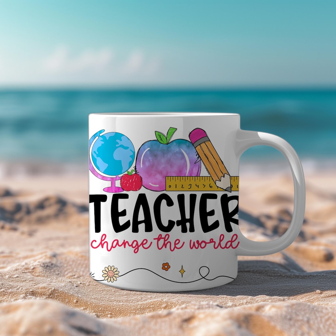 Teacher Life Mug Design, Teacher Mug, Wrap Around Mug Template 11oz ...