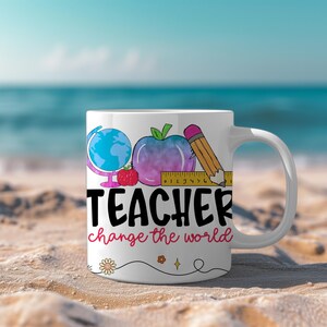 Teacher Life Mug Design, Teacher Mug, Wrap Around Mug Template 11oz ...