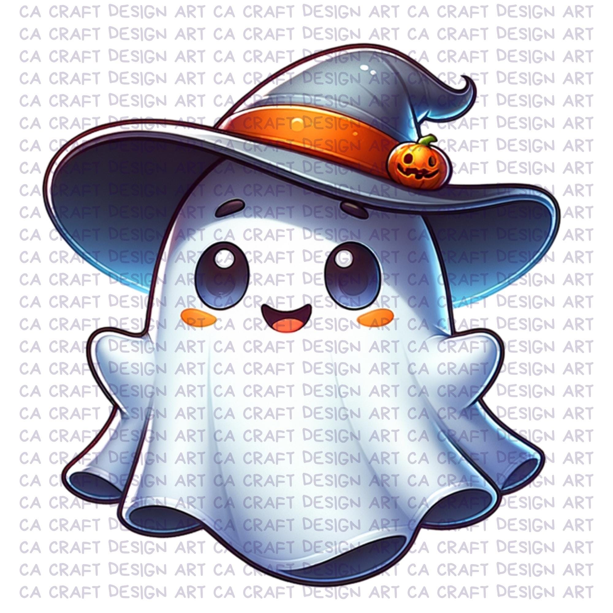 Watercolor Halloween Ghost Clipart Bundle Cute Halloween Clipart ...