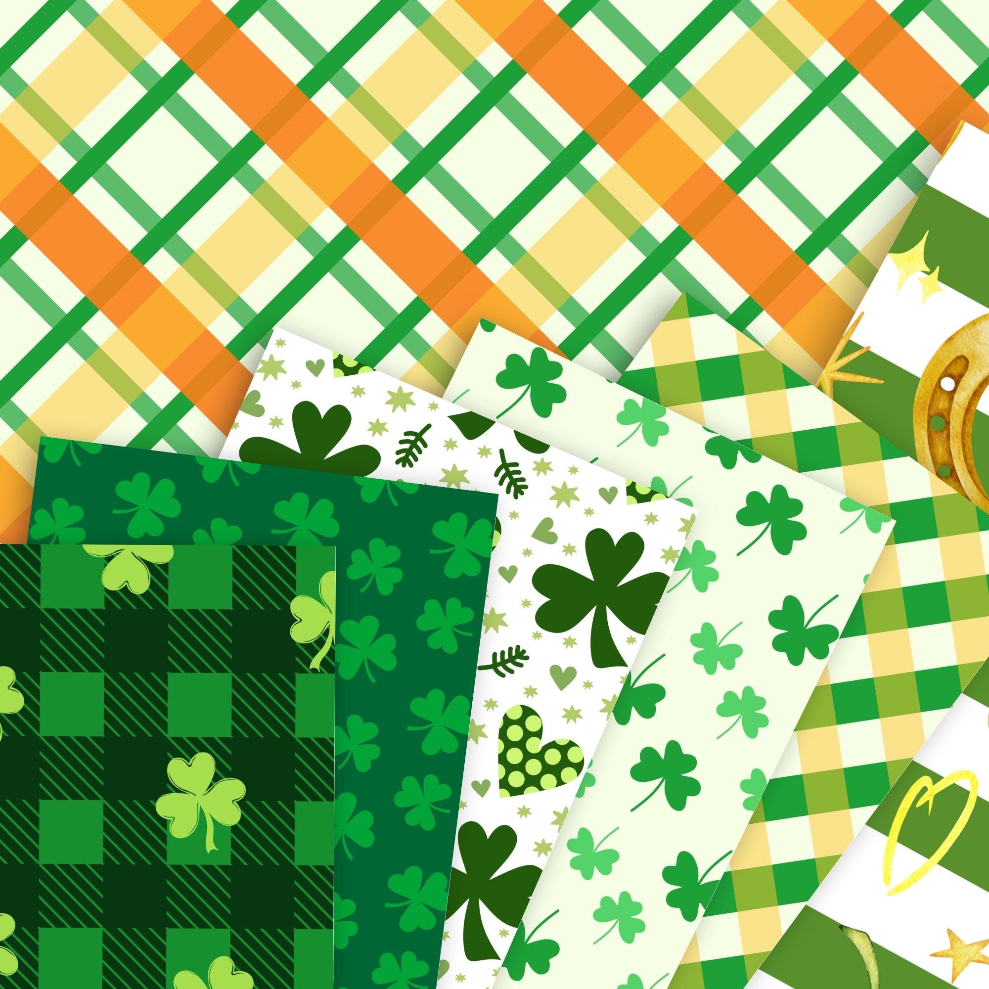 310+ St Patricks Digital Paper Pack, Printable Graphic Design Pattern ...
