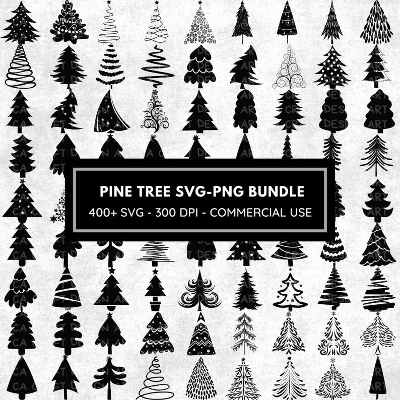 Evergreen Trees Svg, Pine Tree Svg File, Fir Tree Stencil, Mountain Svg ...