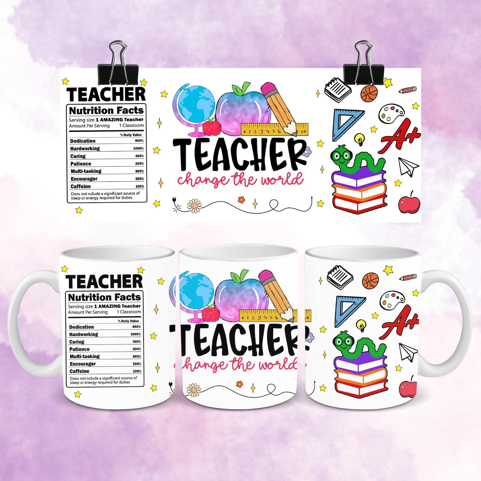 Teacher Life Mug Design, Teacher Mug, Wrap Around Mug Template 11oz ...