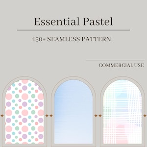 Essential Pastel Digital Paper Pack. 150+ Papers. Spring Background ...