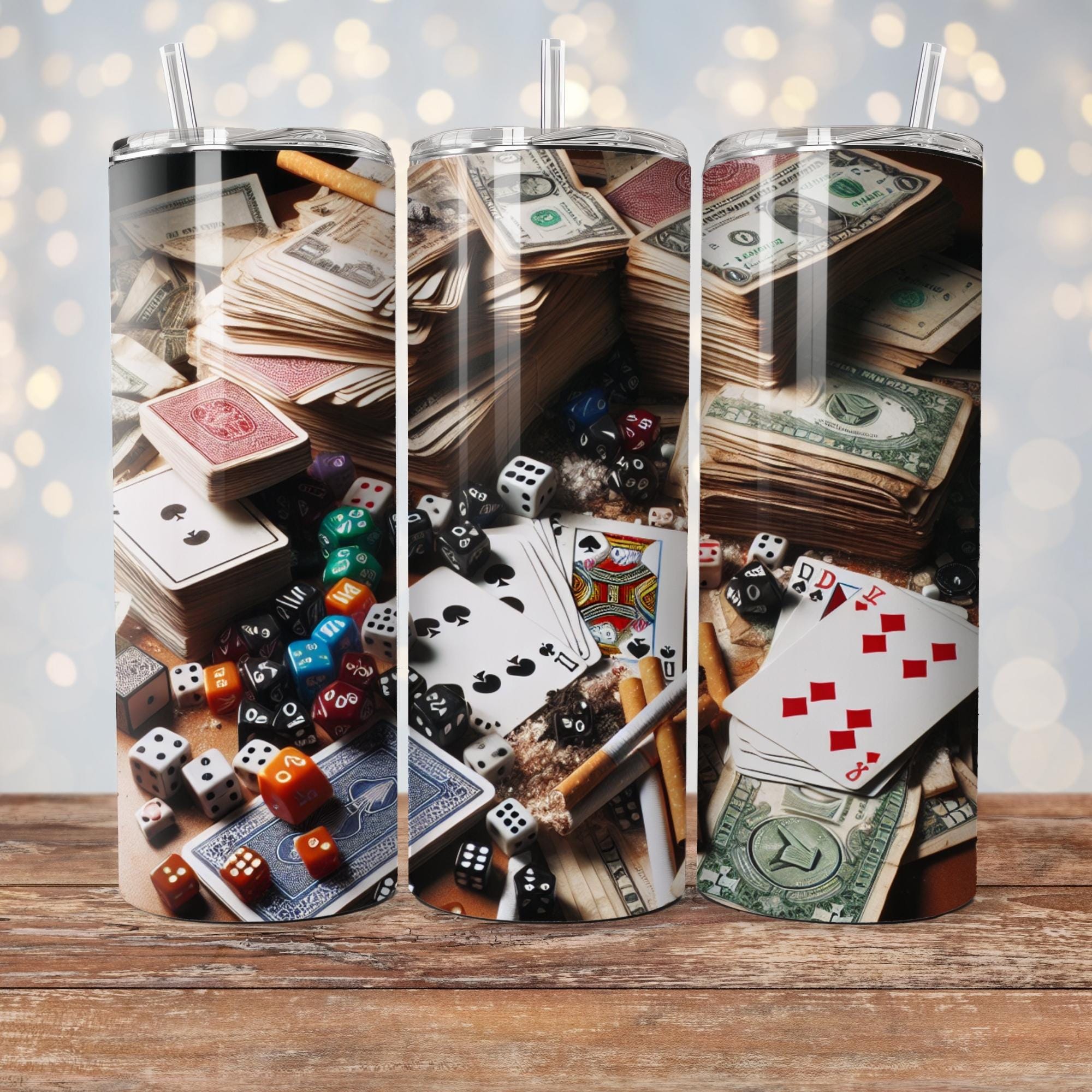 50+ Playing Cards Tumbler Wrap Designs, Playing Card PNG Design, 3D ...