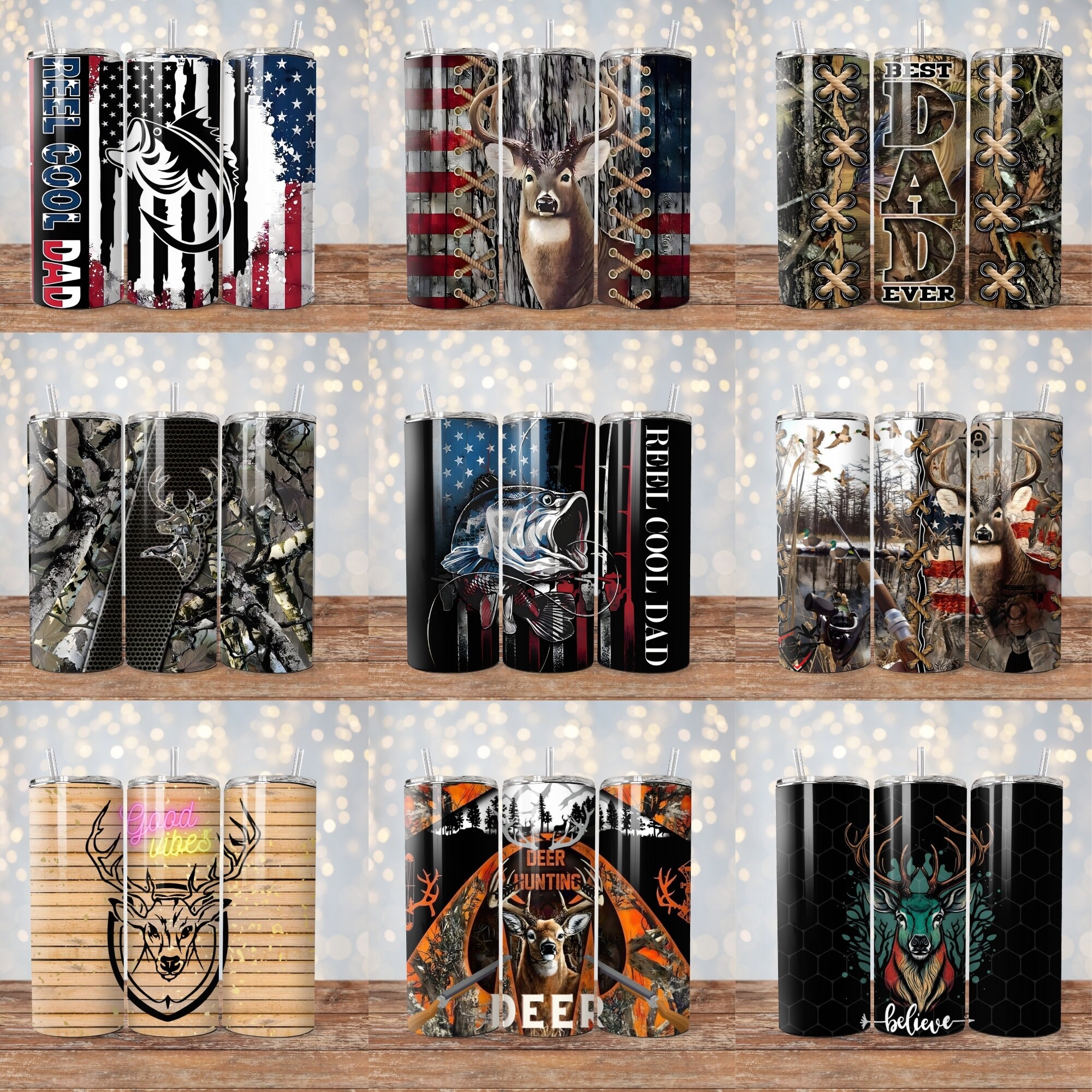 110 Hunting Tumbler Wrap Bundle, Hunting Tumbler, Hunting Sublimation ...