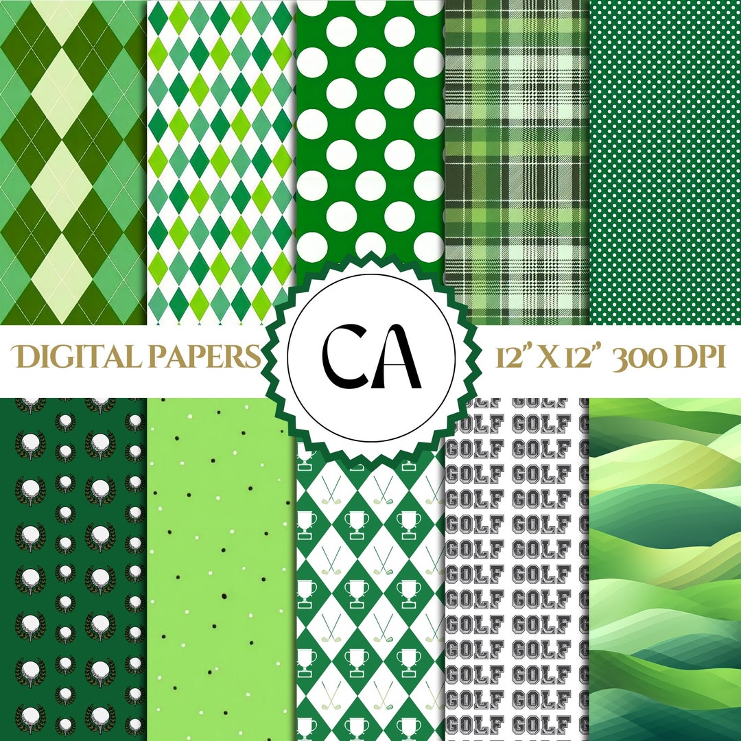 30+ Golf Digital Papers Pack, Scrapbook Papers, Sports Digital Paper ...